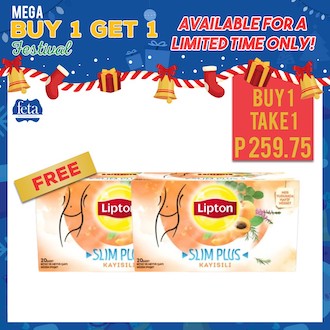 Buy1 Get1 Lipton Slim Plus Mixed Herbal Tea with Apricot(20bags*2 ...