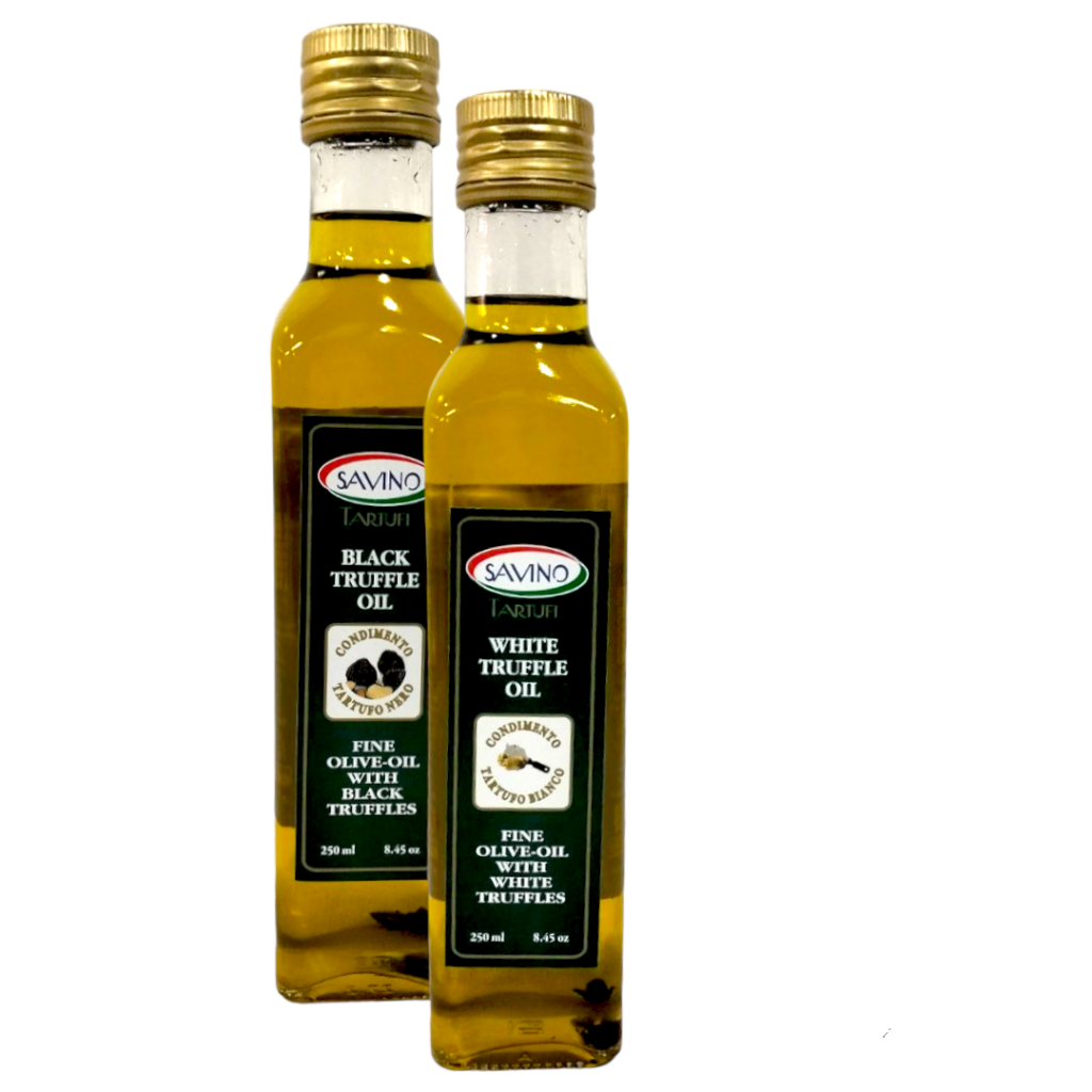 Savino Tartufi Black & White Truffle Oil Set [2 bottles of 250ml ...