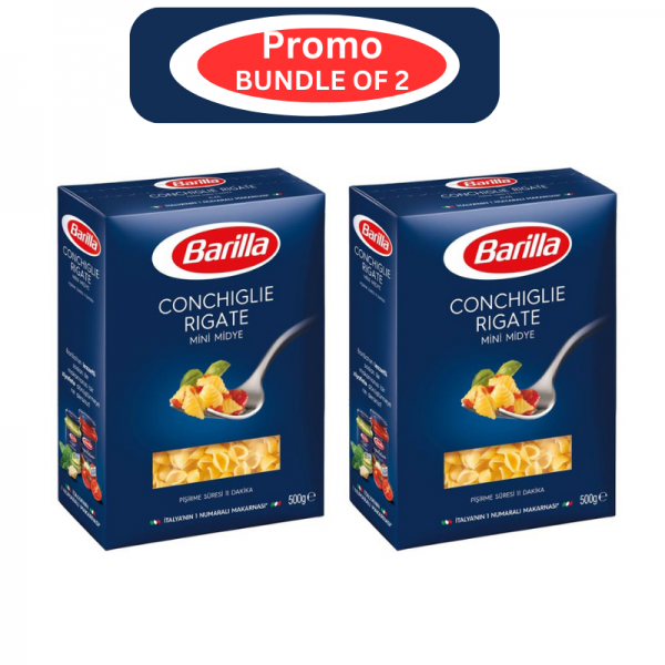 Promo Bundle of 2 Barilla Conchiglie Rigate 500g – FETA Mediterranean
