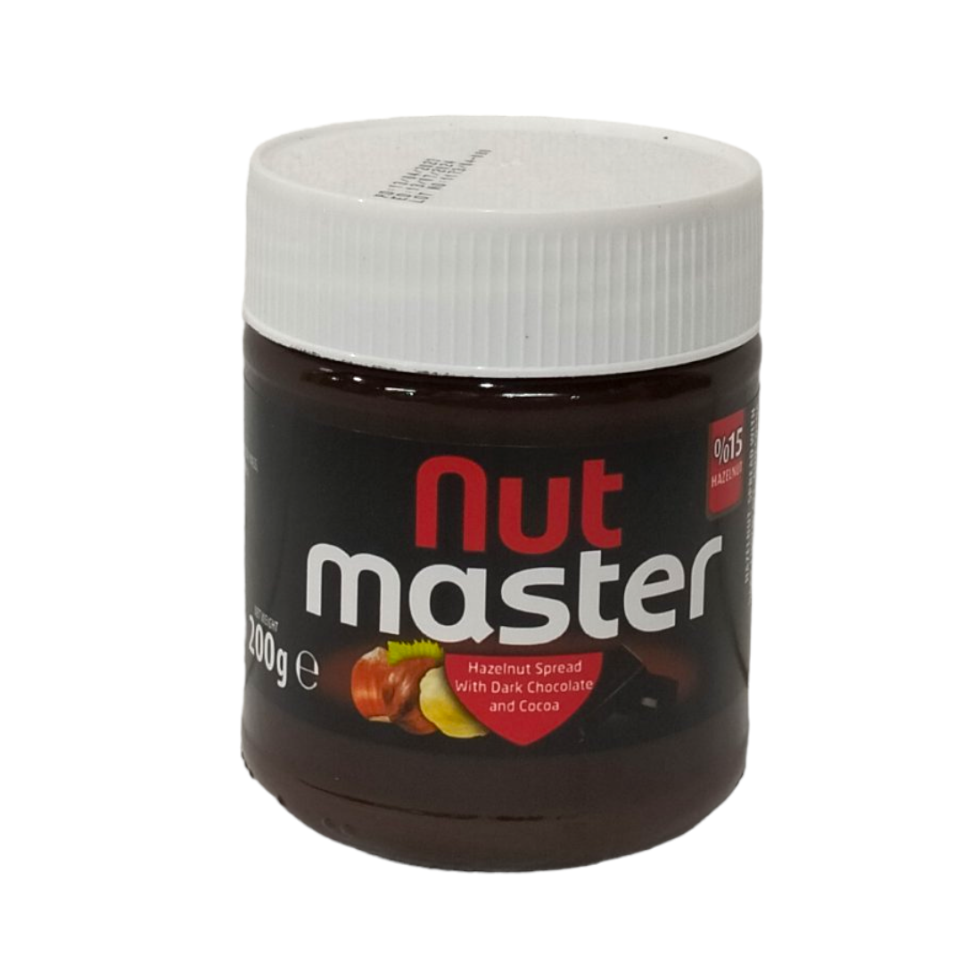 Nut Master Hazelnut Spread with Dark Chocolate and Cocoa 15% 200g ...