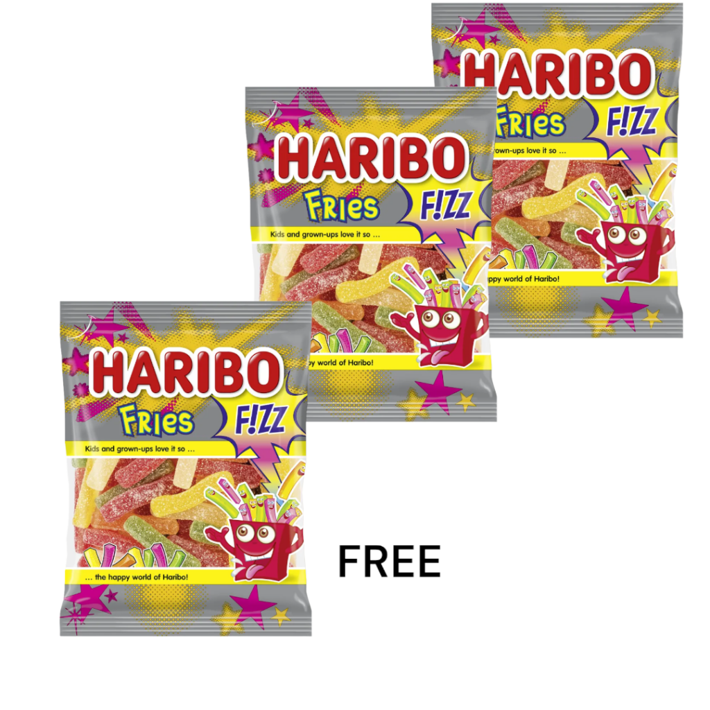 Buy 2 Get 1 FREE Haribo Fizz Fries 70g [Expiry: July 3, 2024] – FETA ...