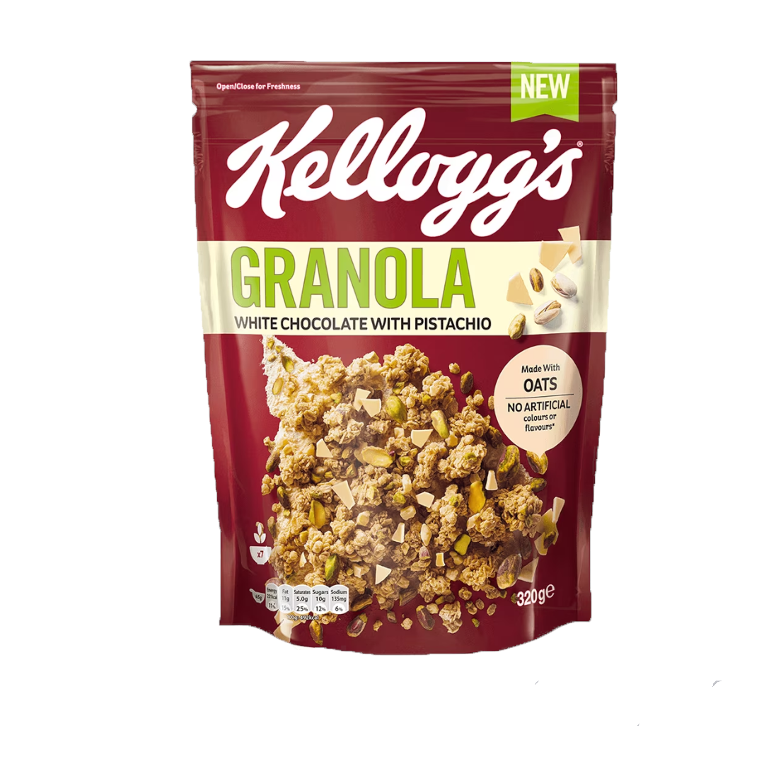 Kellogg’s Granola Oat Clusters White Chocolate with Pistachio 300g ...