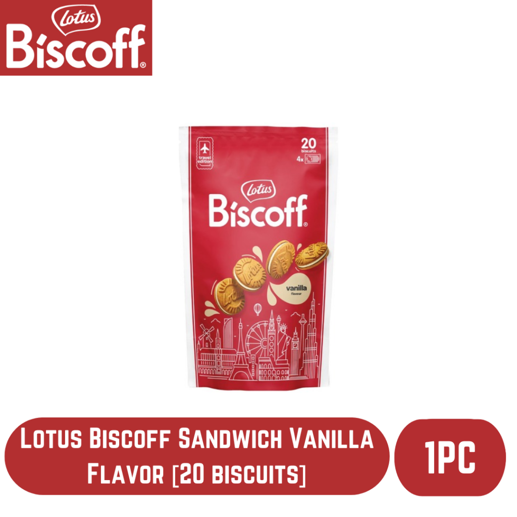 Lotus Biscoff Sandwich Vanilla Flavor 20 Biscuits 200g – FETA Mediterranean