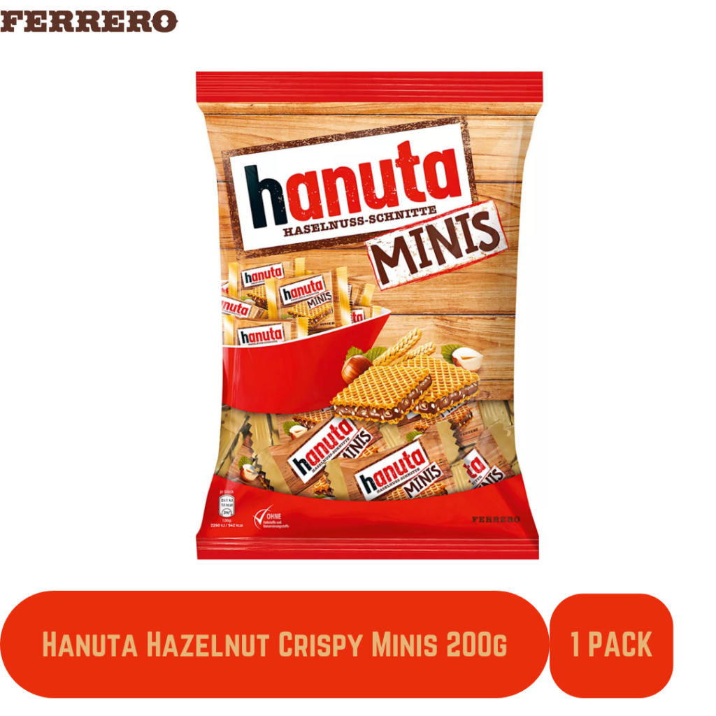 Ferrero Hanuta Hazelnut Crispy Wafer Minis 200g [19pcs Wafer] – FETA ...