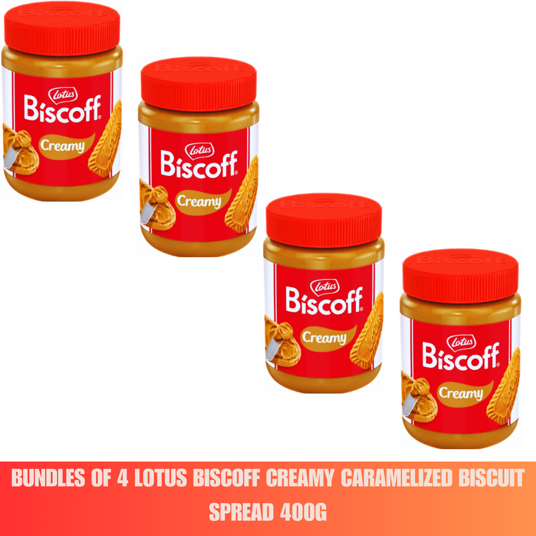 Bundles of 4 Lotus Biscoff Creamy Caramelized Biscuit Spread 400g Best ...
