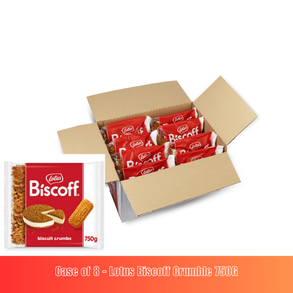 Case of 8 – Lotus Biscoff Crumble 750G Best Before Date 02/Mar/2026 ...